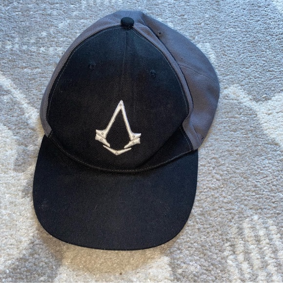 Accessories | Assassins Creed Logo Black Grey Baseball Hat Unisex Mens ...